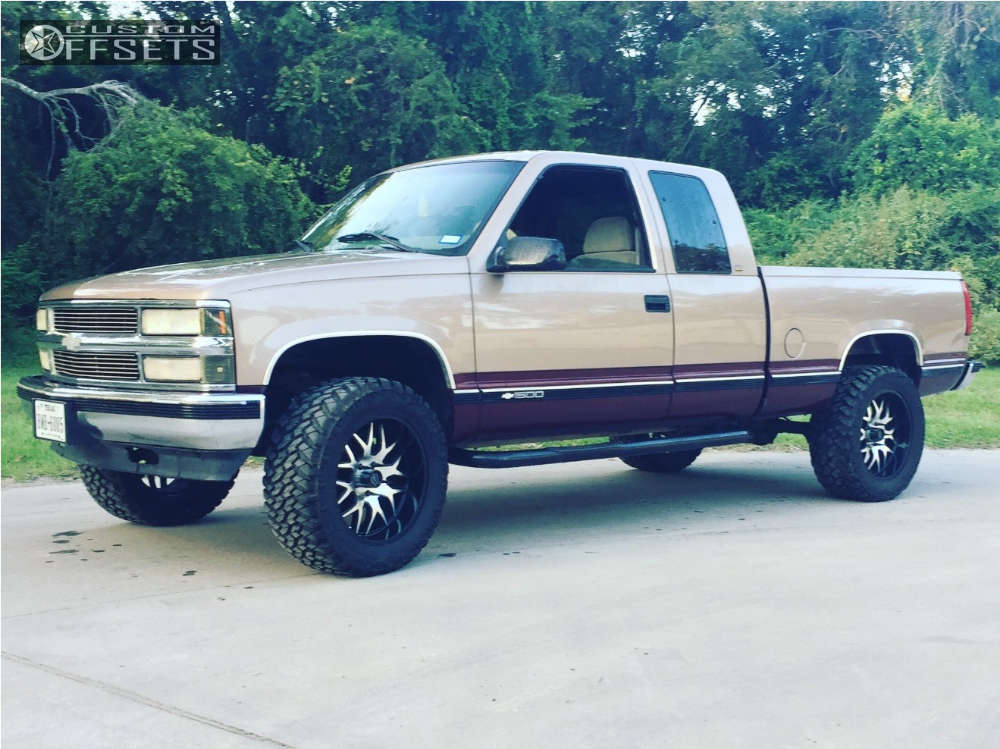 1997 Chevrolet C1500 with 20x9 -1 American Racing Ar910 and 33/55R20 ...