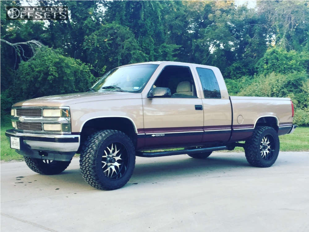 1997 Chevrolet C1500 with 20x9 -1 American Racing Ar910 and 295/55R20 ...