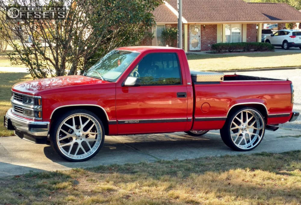 1998 Chevrolet C1500 with 26x9 6 Asanti AF174 and 275/25R26 Fullway ...