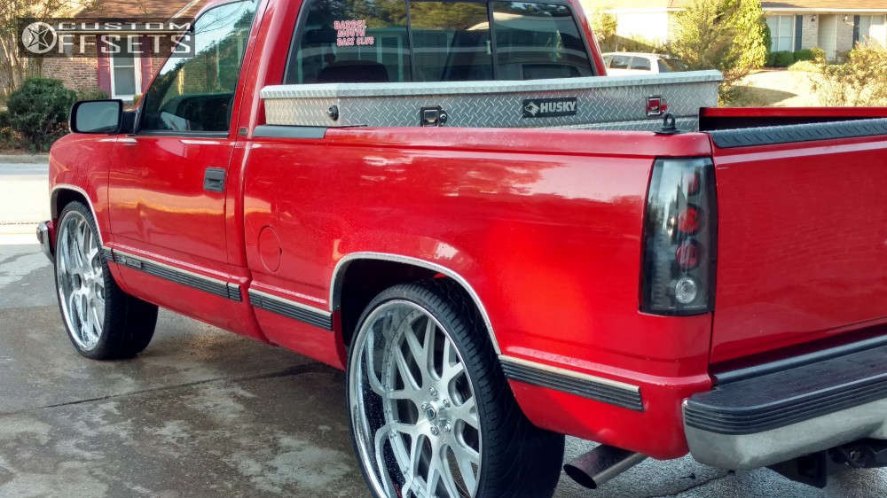 1998 Chevrolet C1500 with 26x9 6 Asanti AF174 and 275/25R26 Fullway ...