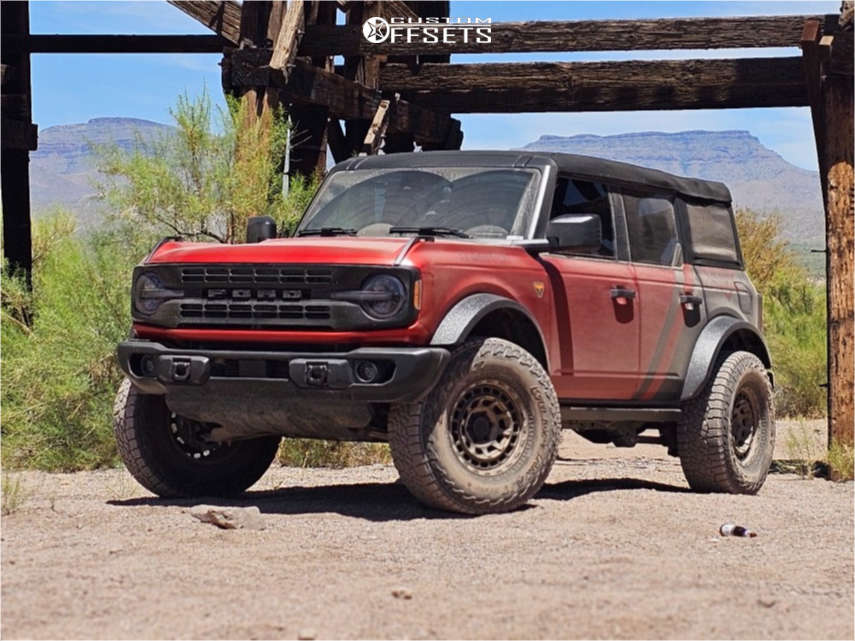 2023 Ford Bronco with 17x8.5 -18 Black Rhino Chamber and 35/12.5R17 ...