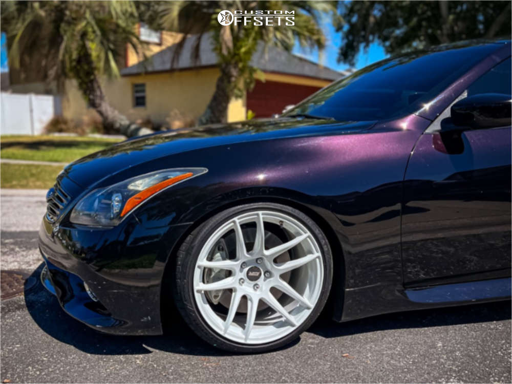 2013 INFINITI G37 with 19x10.5 30 ESR Cs8 and 255/35R19 Continental ...
