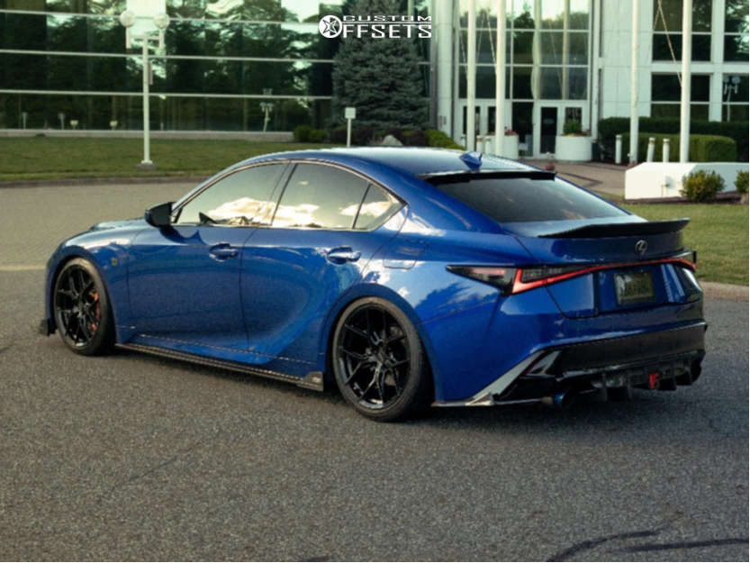 2022 Lexus IS350 with 19x8.5 32 Vossen Hf5 and 235/40R19 Bridgestone Turanza El440 and Coilovers ...