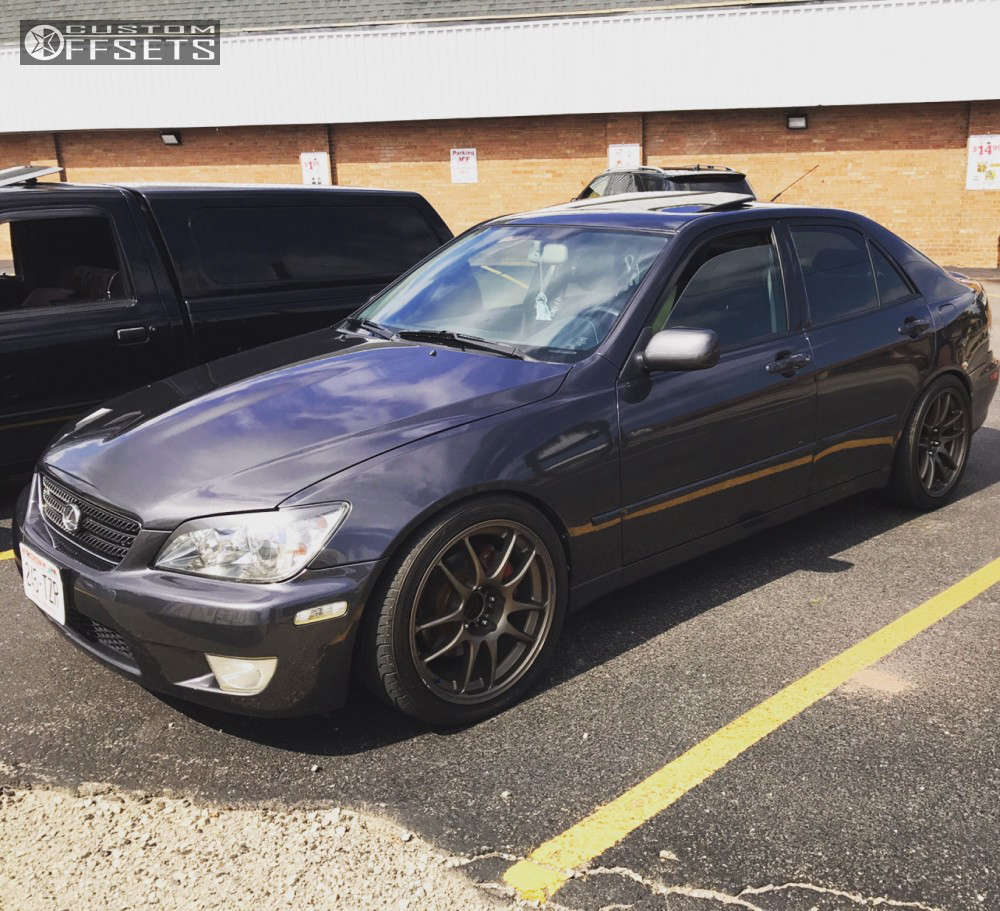 2002 Lexus IS300 with 18x8.5 38 Work Emotion Cr Kiwami and 235/40R18 ...