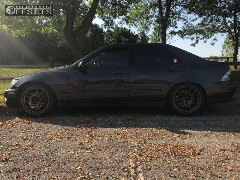 2002 Lexus IS300 with 18x8.5 38 Work Emotion Cr Kiwami and 235/40R18 ...