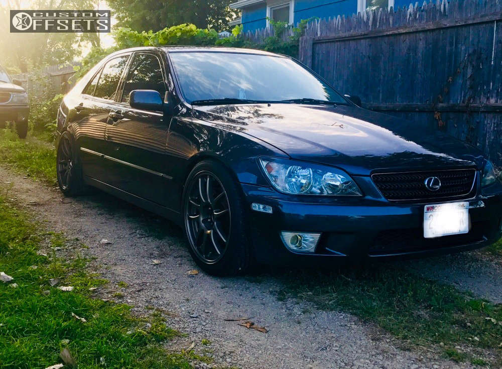 2002 Lexus IS300 with 18x8.5 38 Work Emotion Cr Kiwami and 235/40R18 ...
