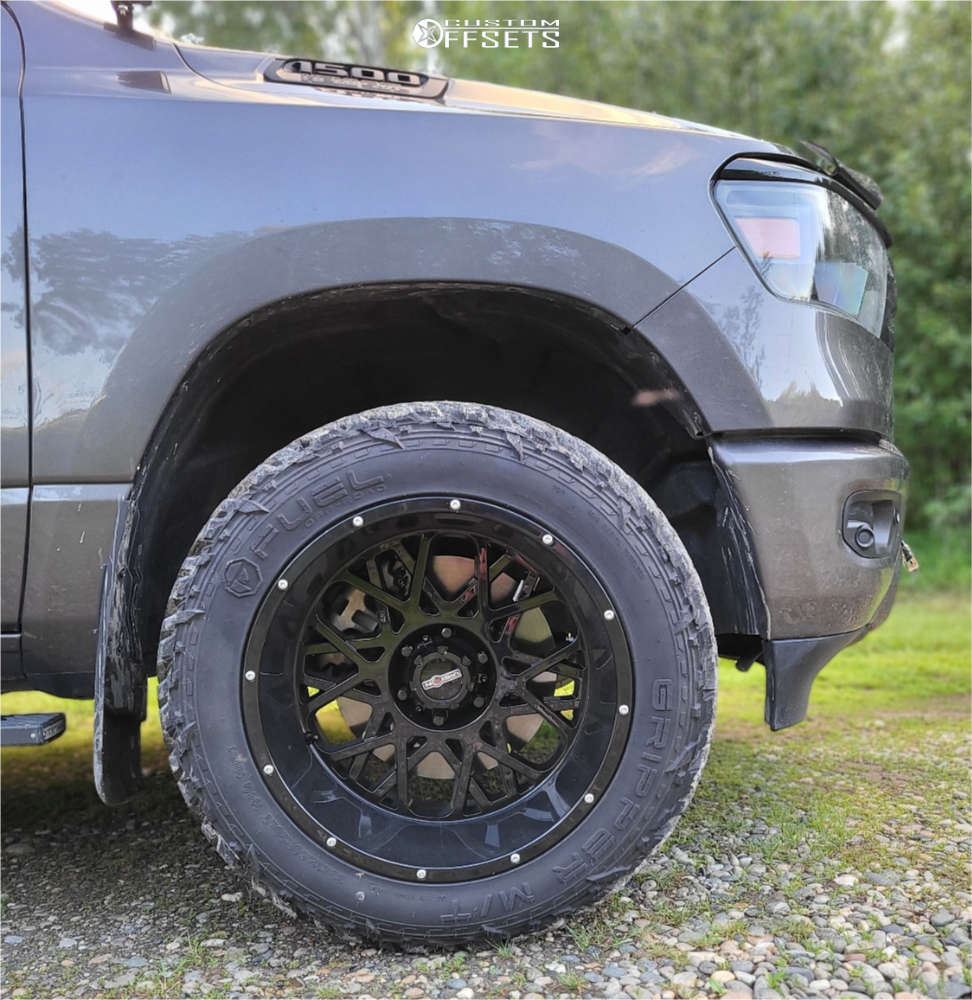 2022 Ram 1500 with 20x12 -51 Vision Rocker and 33/12.5R20 Fuel Gripper ...
