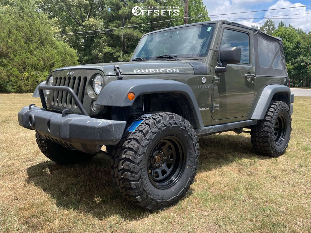 2015 Jeep Wrangler with 17x9 -12 Rough Country Steel Wheel and 35/12 ...