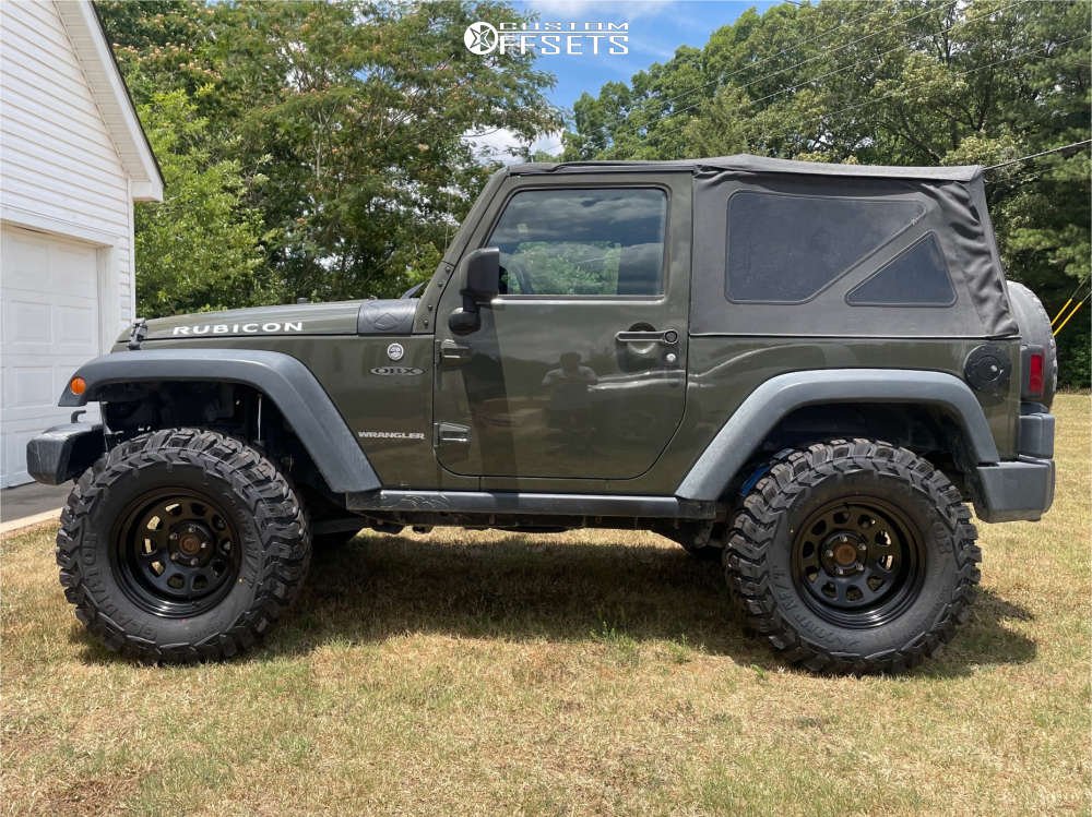 2015 Jeep Wrangler with 17x9 -12 Rough Country Steel Wheel and 35/12 ...