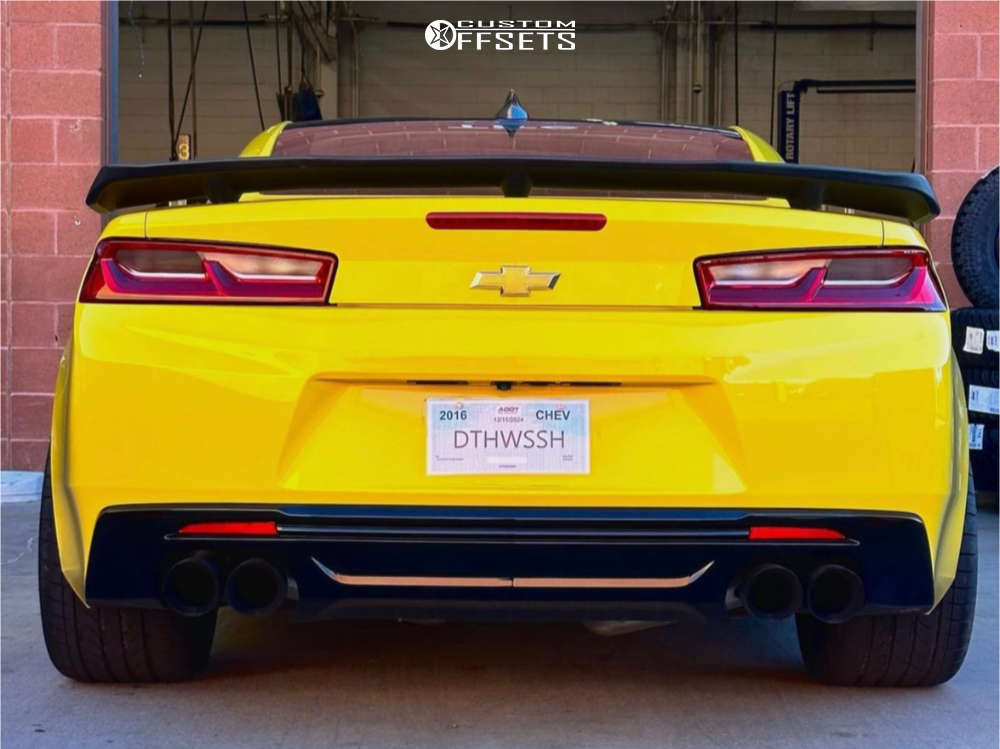 2016 Chevrolet Camaro with 19x10.5 22 Vors Tr4 and 305/30R19 Atturo ...