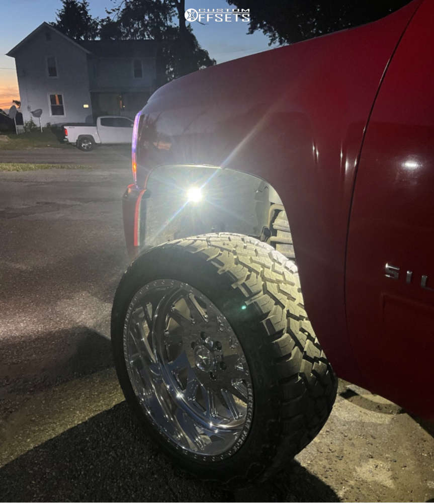 2011 Chevrolet Silverado 1500 with 22x12 -40 American Force Aka Ss and 33/12.5R22 Goodride SL389 ...
