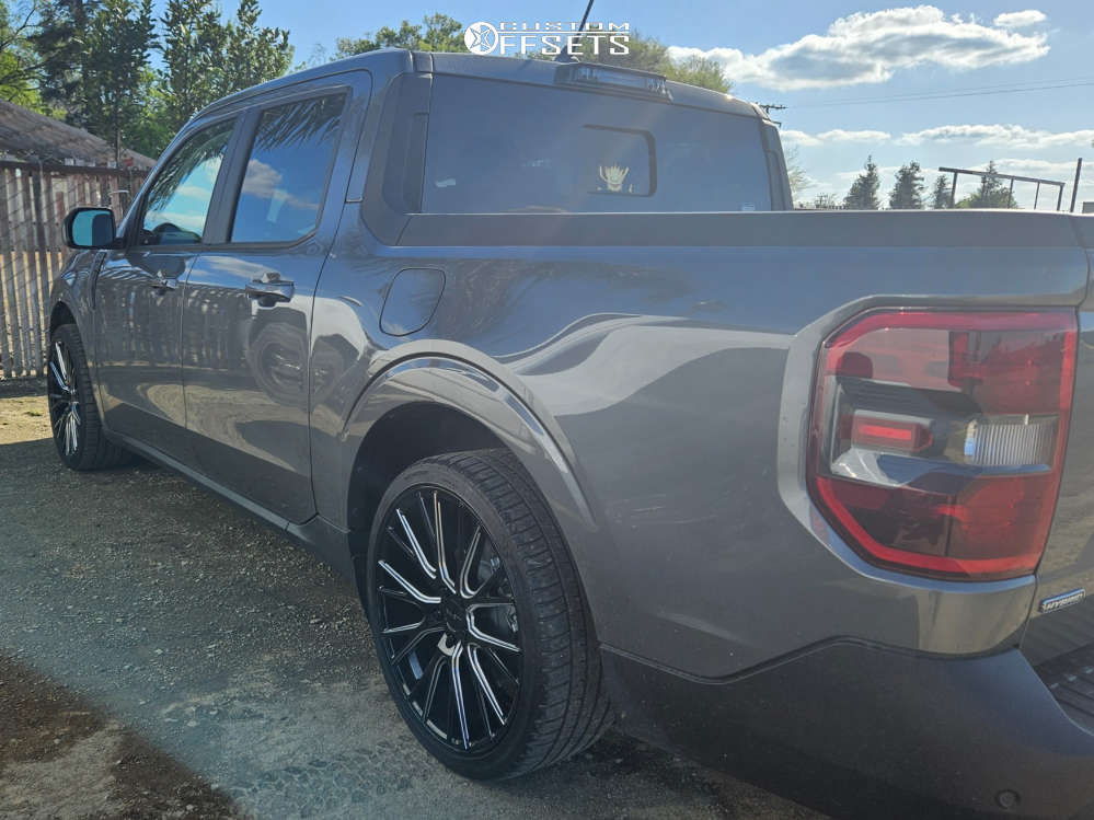 2024 Ford Maverick with 20x8.5 38 Ravetti M12 and 235/35R20 Michelin ...