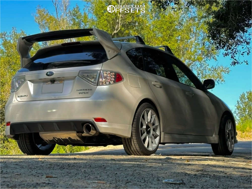 2009 Subaru Impreza with 18x8.5 35 Rotiform Dtm and 225/40R18 Michelin ...