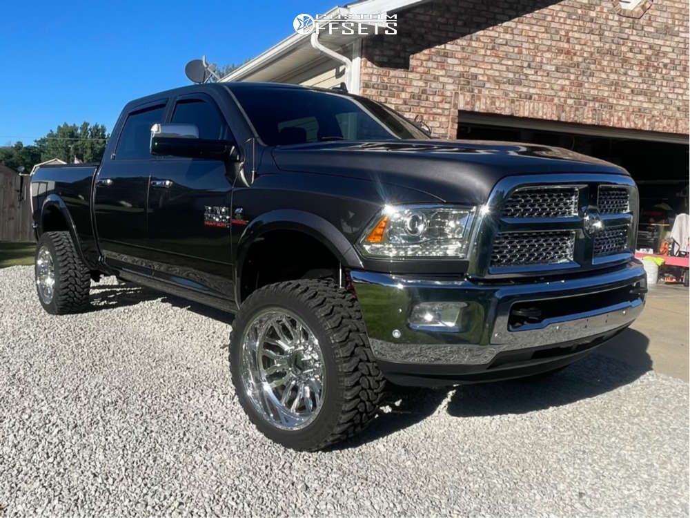 2017 Ram 2500 with 22x12 -44 KG1 Forged Heathen and 33/12.5R22 TIS TT1 ...