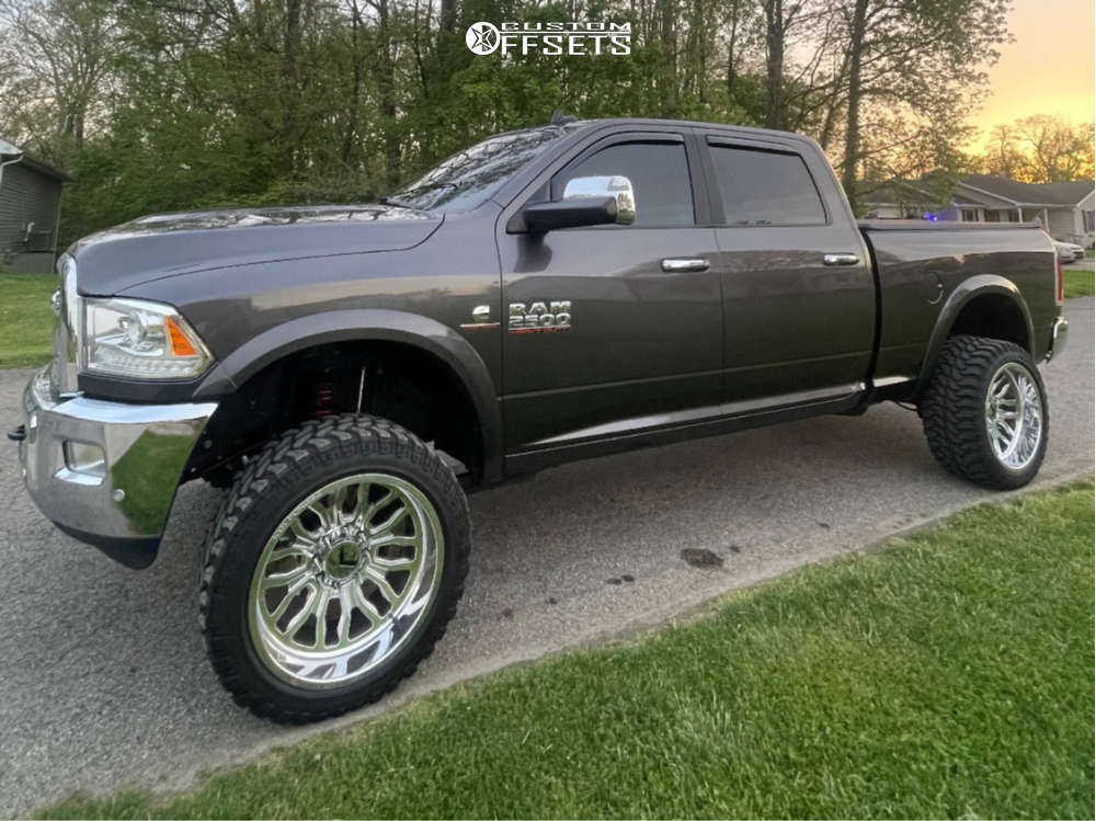 2017 Ram 2500 with 22x12 -44 KG1 Forged Heathen and 33/12.5R22 TIS TT1 ...