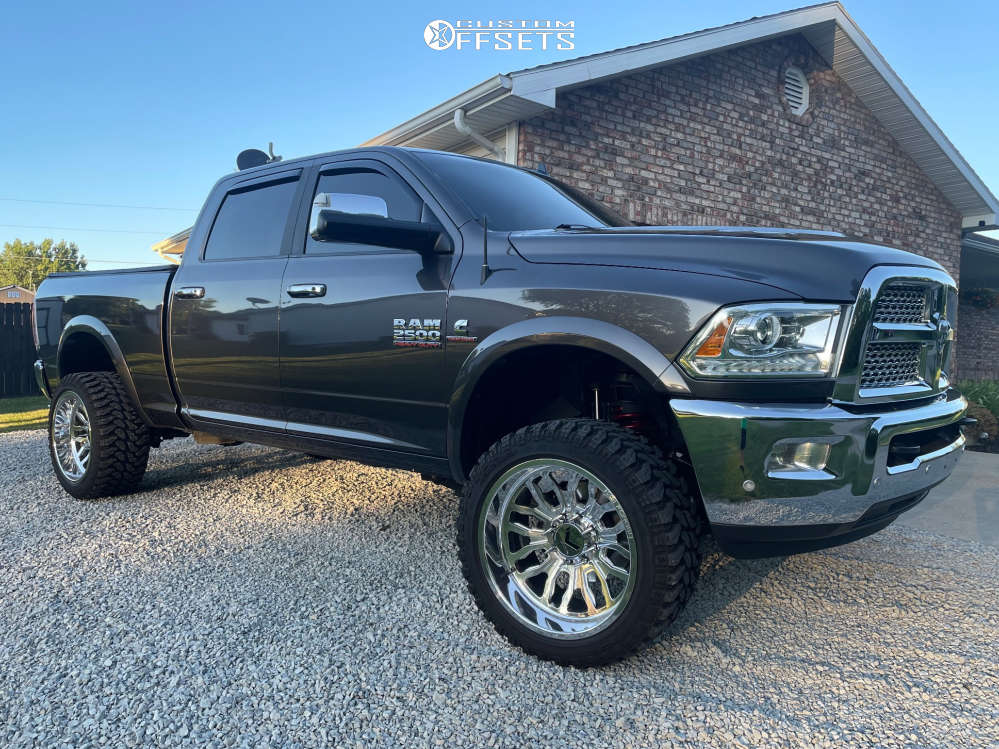 2017 Ram 2500 with 22x12 -44 KG1 Forged Heathen and 33/12.5R22 TIS TT1 ...