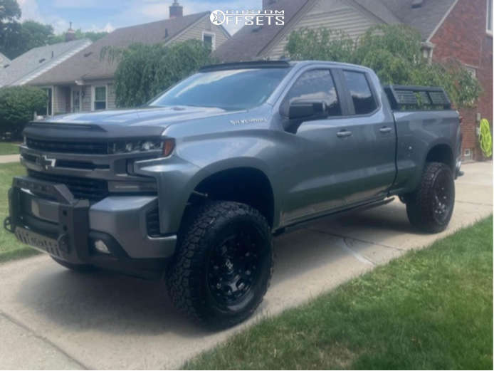 2019 Chevrolet Silverado 1500 with 20x10 -18 Black Rhino Atlas and 35/ ...