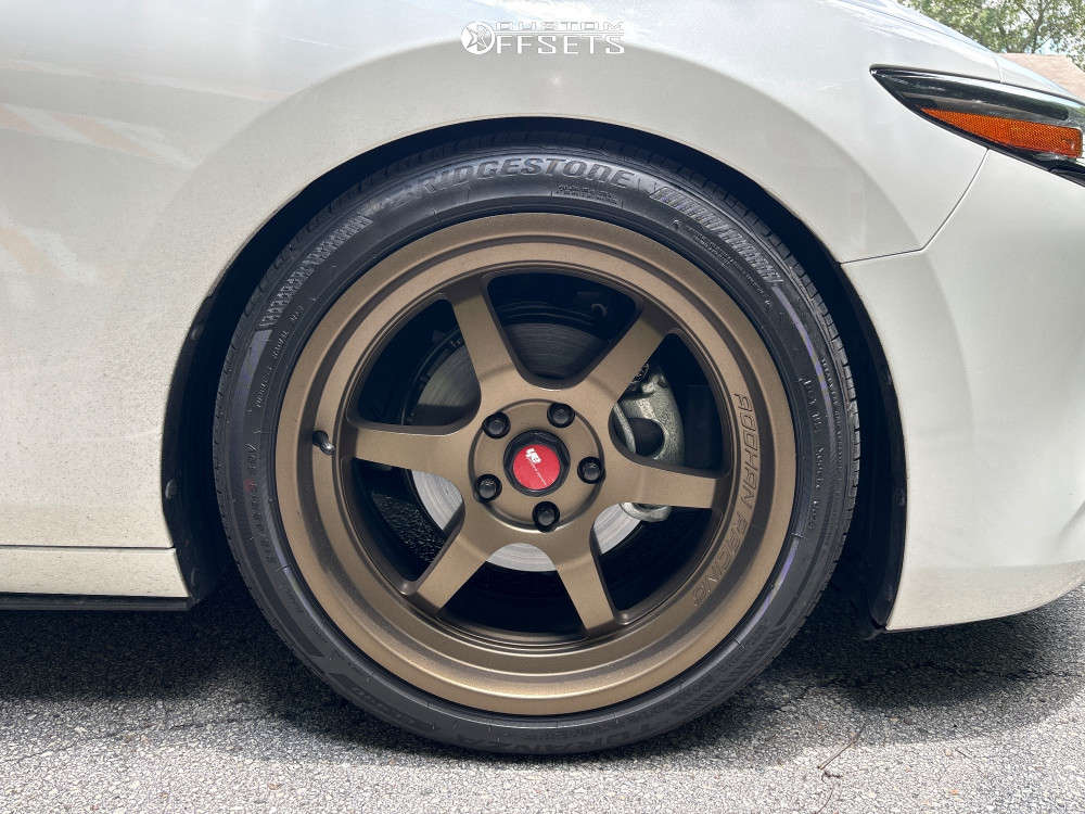 2024 Mazda 3 with 18x8.5 35 Aodhan Ah08 and 215/45R18 Bridgestone ...