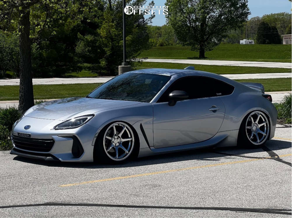 2023 Subaru BRZ with 18x9.5 38 Anovia Kano and 215/35R18 Nitto Neo Gen and Air Suspension ...