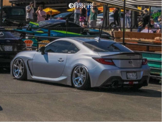 2023 Subaru BRZ with 18x9.5 38 Anovia Kano and 215/35R18 Nitto Neo Gen and Air Suspension ...