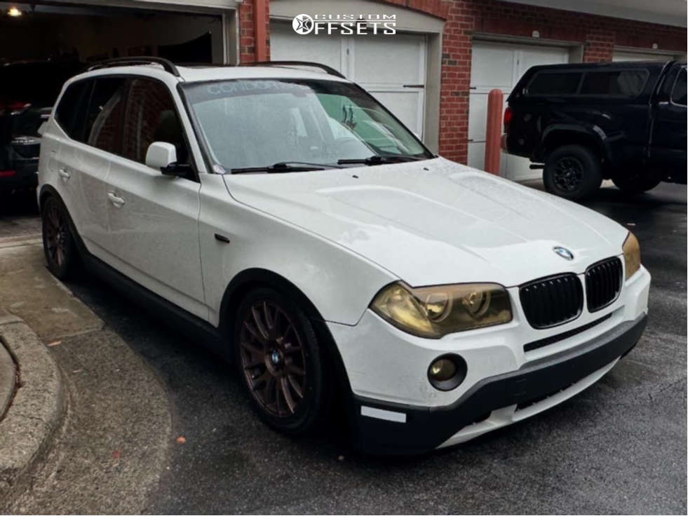 2009 BMW X3 with 17x8 32 Motegi Mr118 and 245/40R17 Nitto NT555 G2 and ...
