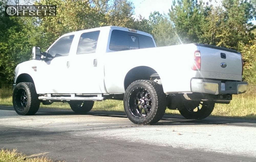 2008 Ford F-250 Super Duty with 22x10.5 -25 BMF Novakane and 325/50R22 ...