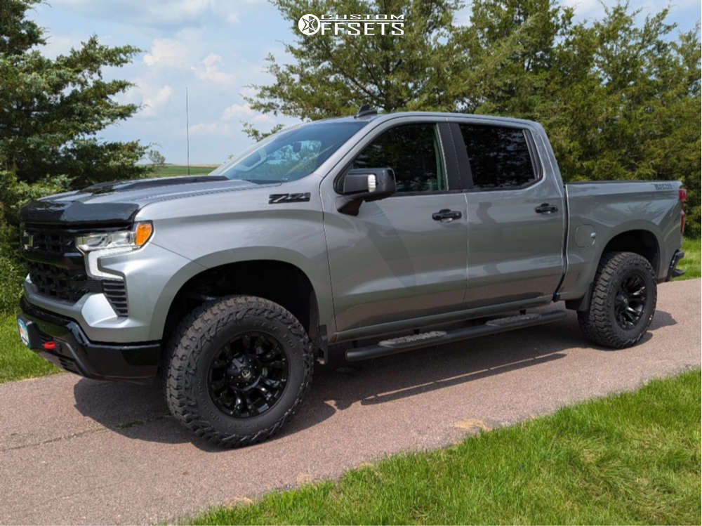 2024 Chevrolet Silverado 1500 with 18x9 -13 Fuel Vapor and 295/70R18 Mickey Thompson Baja Boss A ...