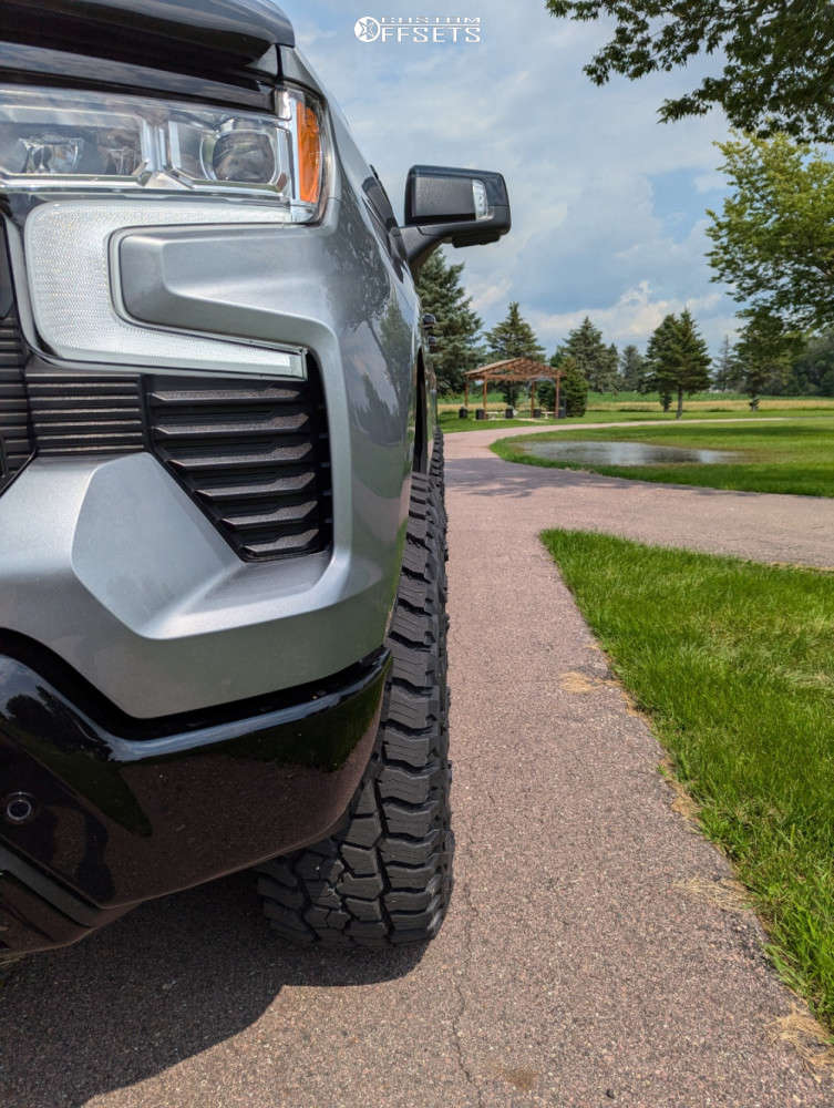 2024 Chevrolet Silverado 1500 with 18x9 -13 Fuel Vapor and 295/70R18 Mickey Thompson Baja Boss A ...
