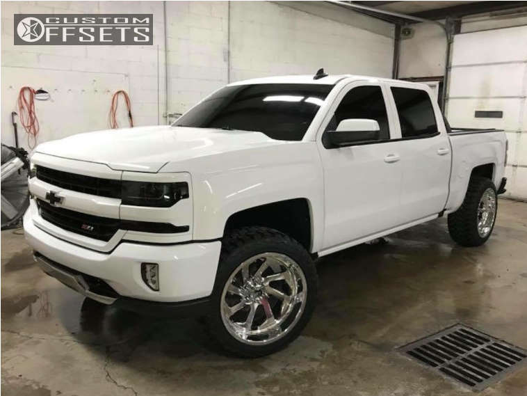 2016 Chevrolet Silverado 1500 with 22x12 -51 Fuel Forged Ffc39 and 33/ ...