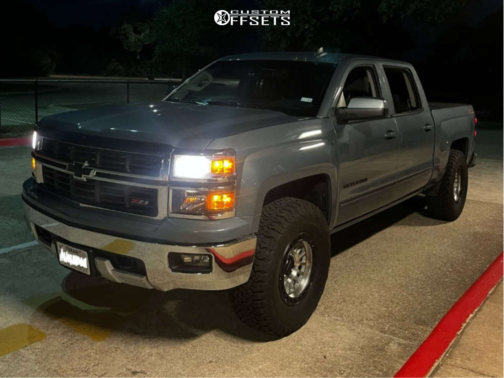 2015 Chevrolet Silverado 1500 with 17x8.5 -10 KMC Km552 and 35/12.5R17 ...