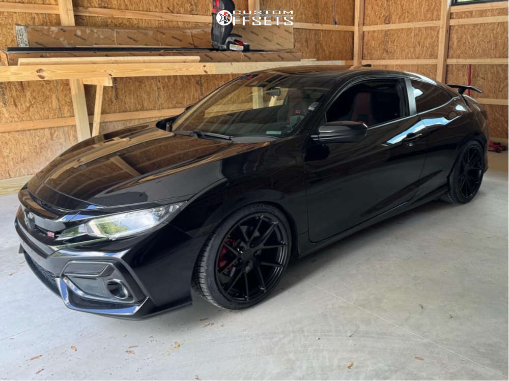 2020 Honda Civic with 19x9.5 35 Aodhan Aff7 and 245/35R19 Continental ...