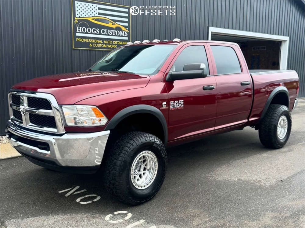 2018 Ram 2500 with 17x9 -38 KMC Km235 and 35/12.5R17 Falken WildPeak ...