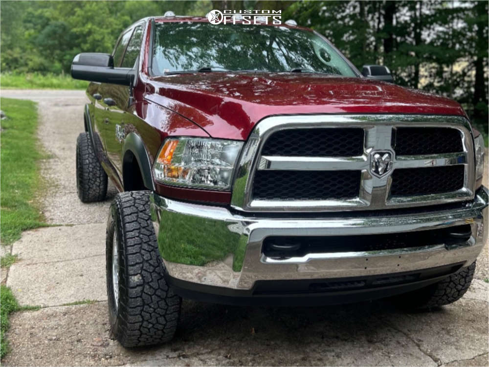 2018 Ram 2500 with 17x9 -38 KMC Km235 and 35/12.5R17 Falken WildPeak ...