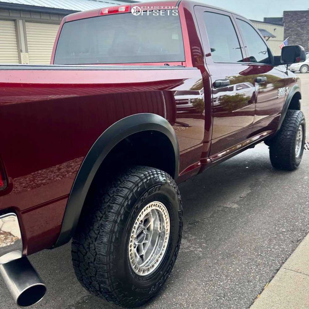 2018 Ram 2500 with 17x9 -38 KMC Km235 and 35/12.5R17 Falken WildPeak ...