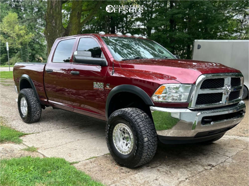 2018 Ram 2500 with 17x9 -38 KMC Km235 and 35/12.5R17 Falken WildPeak ...