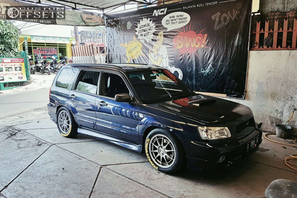 2005 Subaru Forester with 17x7 50 Enkei Nt03 and 225/50R17 Toyo Tires ...