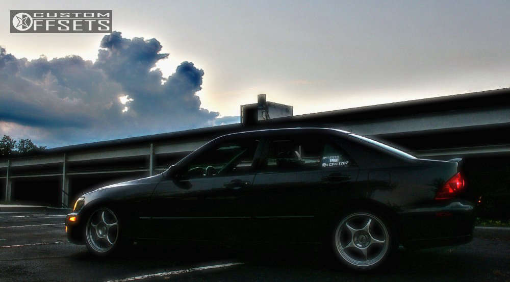 2002 Lexus IS300 with 17x8 38 Enkei Rp01 and 215/45R17 Continental ...