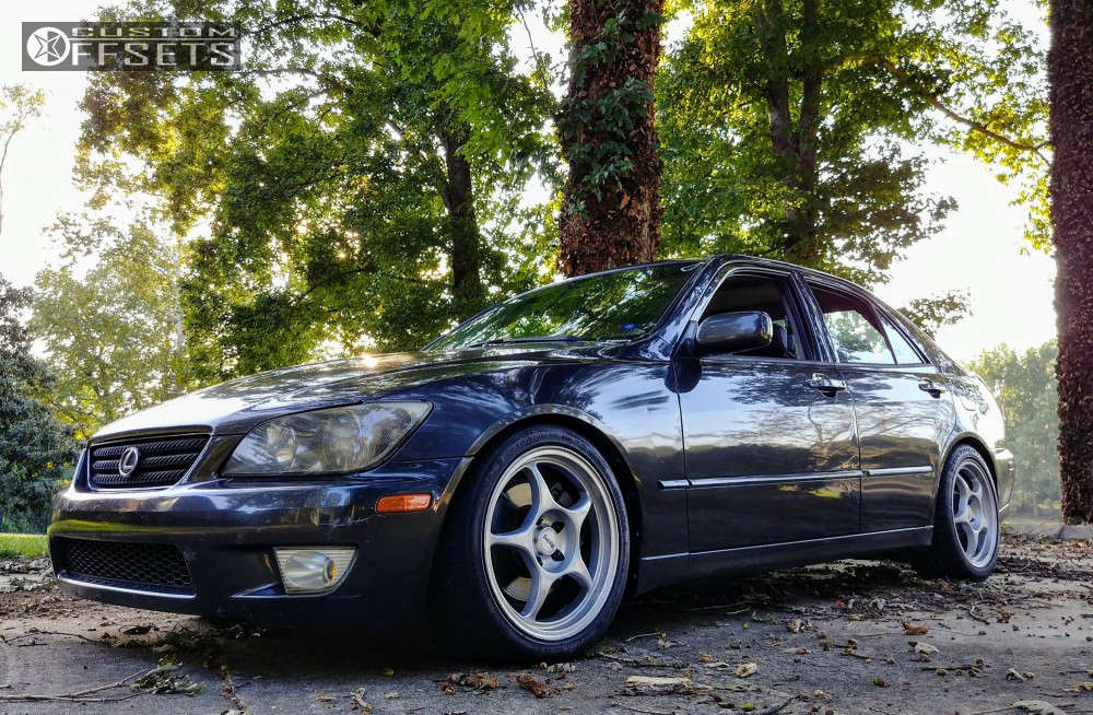 2002 Lexus IS300 with 17x8 38 Enkei Rp01 and 215/45R17 Continental ...