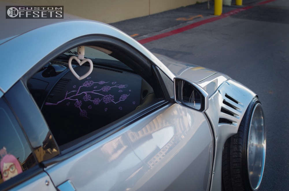 2008 Nissan 350Z with 19x10.5 -25 Locksmice and 255/35R19 Ironman and ...