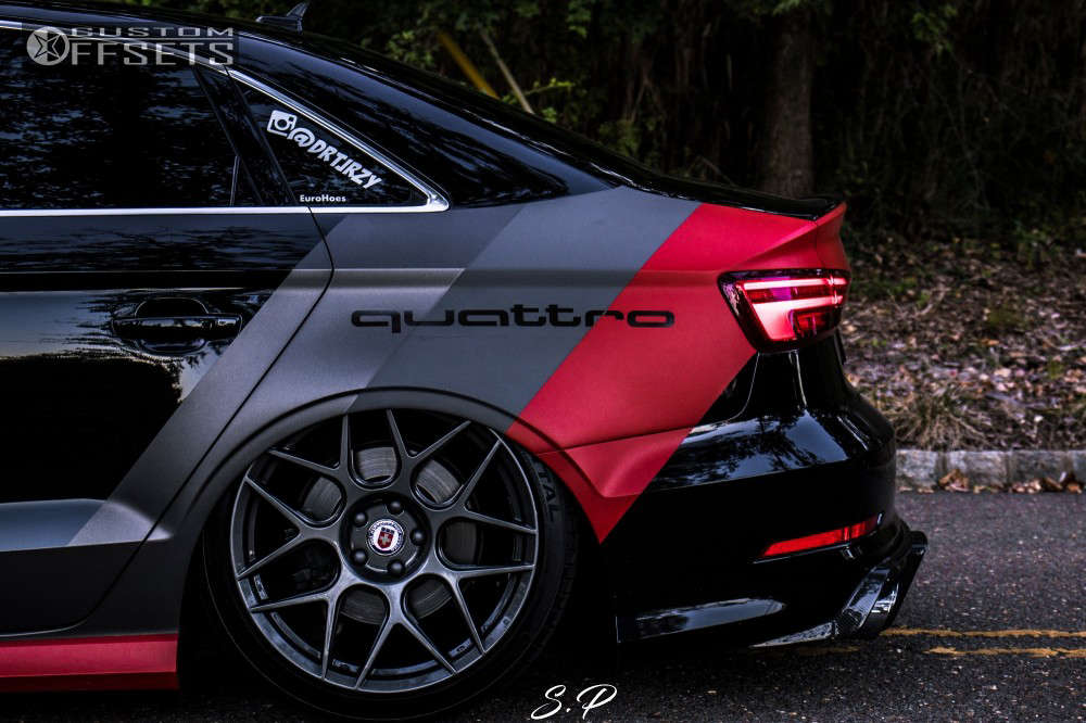 2015 Audi S3 with 19x8.5 47 HRE and 245/35R19 Continental ...