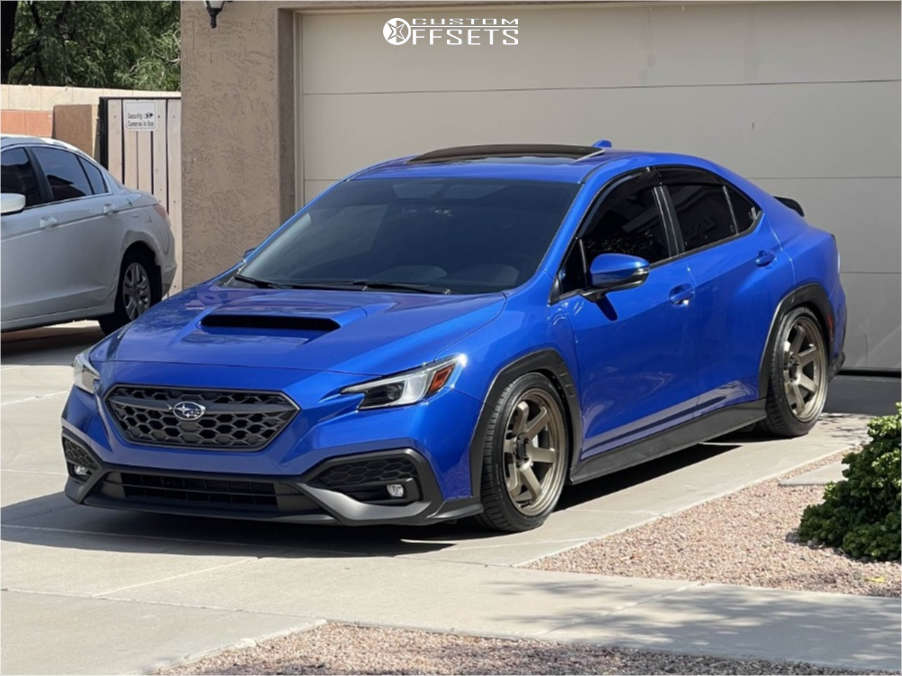 2023 Subaru WRX with 18x9.5 38 AVID1 Av6 and 245/40R18 Dunlop SP Sport ...