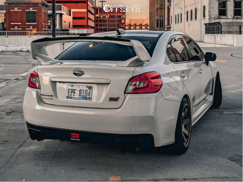 2020 Subaru WRX STI with 18x10.5 22 AVID1 Av6 and 245/40R18 Michelin Pilot Sport A/s 4 and Stock ...
