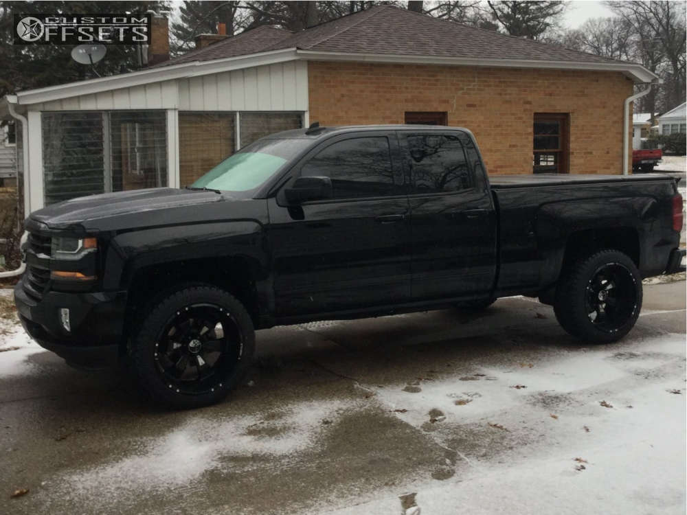 2016 Chevrolet Silverado 1500 with 22x12 -44 Hostile Hammered and 305 ...