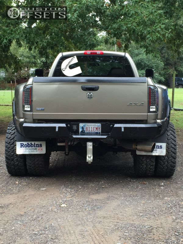 2008 Dodge Ram 3500 with 17x6 111 XD Rockstar Dually and 37/13.5R17 ...