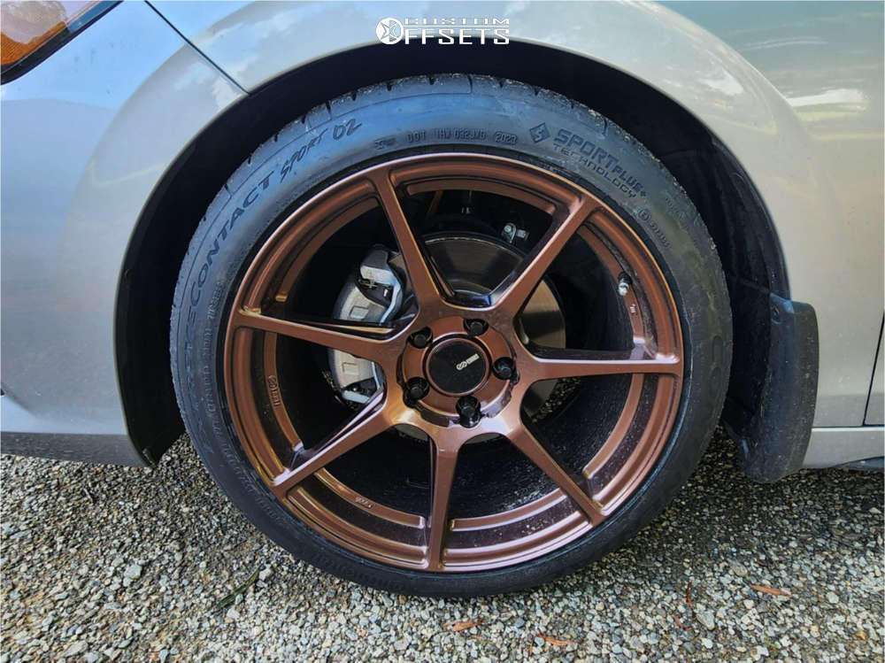 2023 Honda Civic with 18x9.5 38 Enkei Tfr and 265/35R18 Continental ...