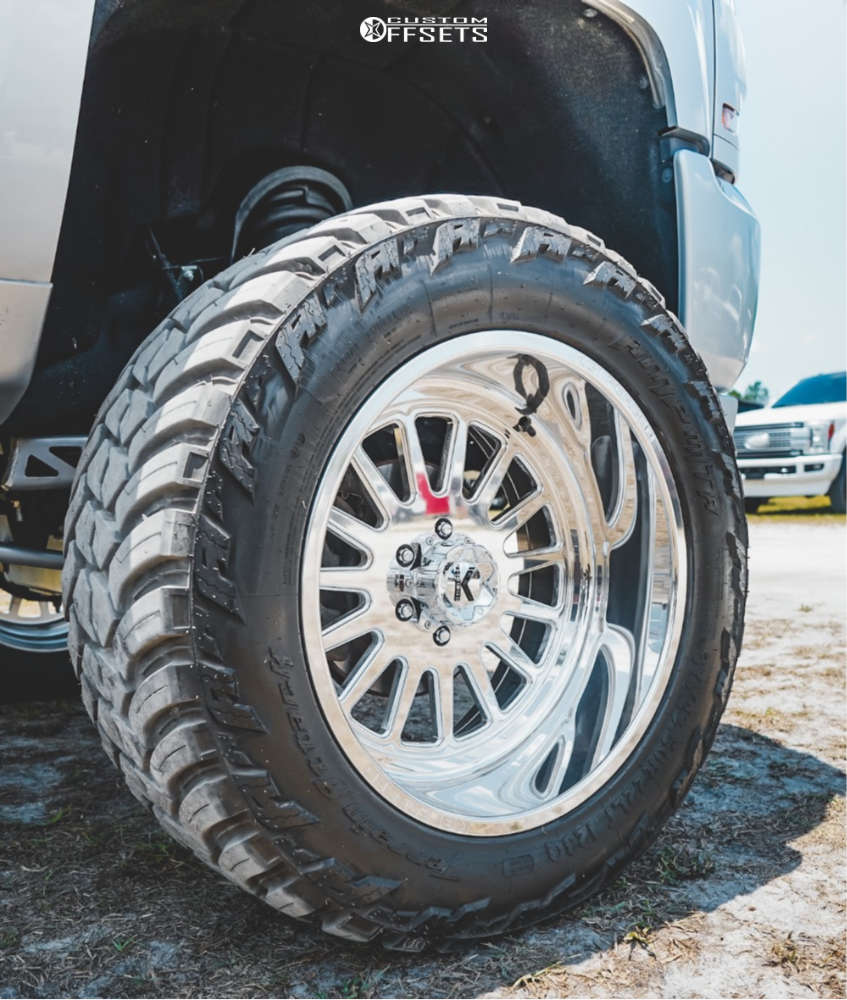 2016 Chevrolet Silverado 1500 with 22x12 -44 KG1 Forged Rays and 37/13 ...