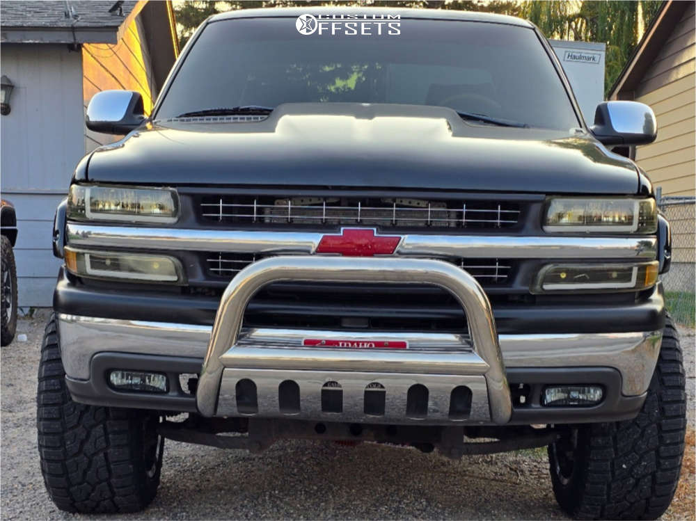 2002 Chevrolet Silverado 1500 with 20x12 -44 Hostile Vulcan and 33/12 ...