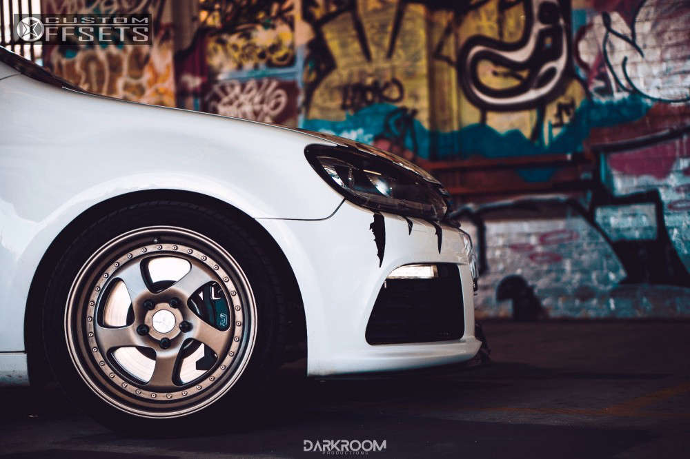 2011 Volkswagen Golf R with 18x8.5 30 ESR Sr02 and 225/40R18 Goodyear ...