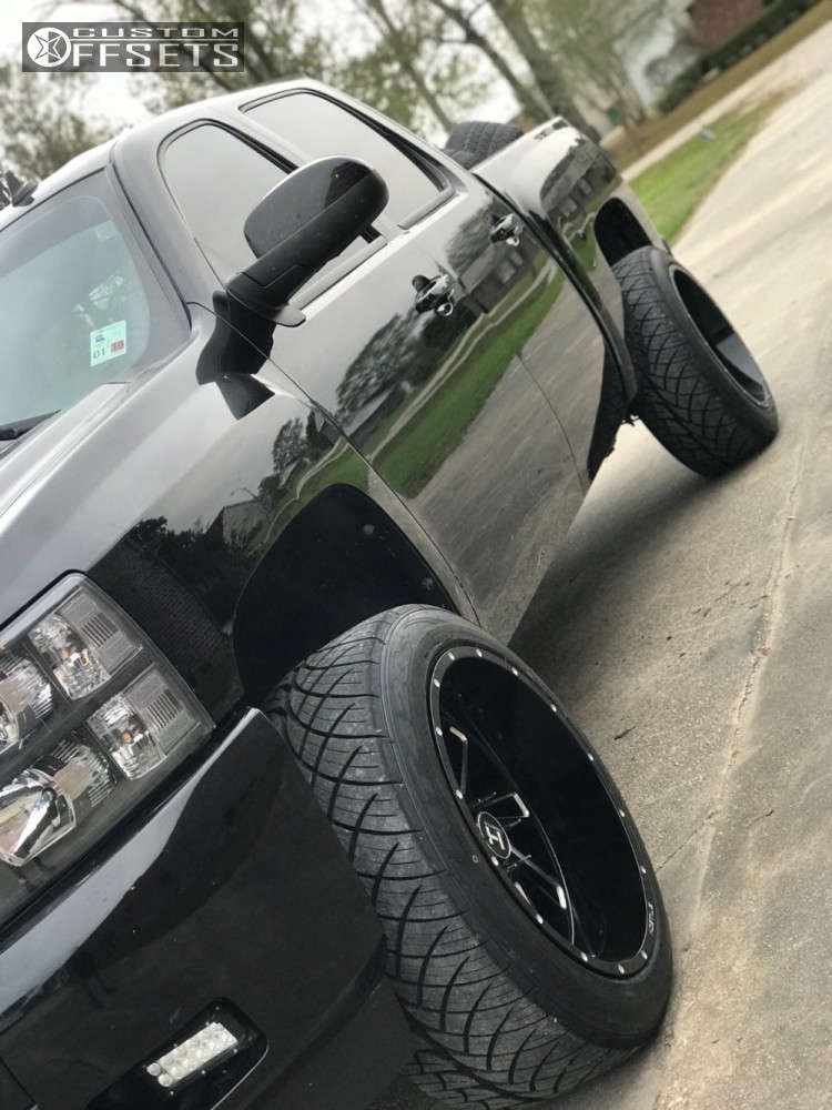 2011 Chevrolet Silverado 1500 with 22x12 -44 Hostile Stryker and 305 ...