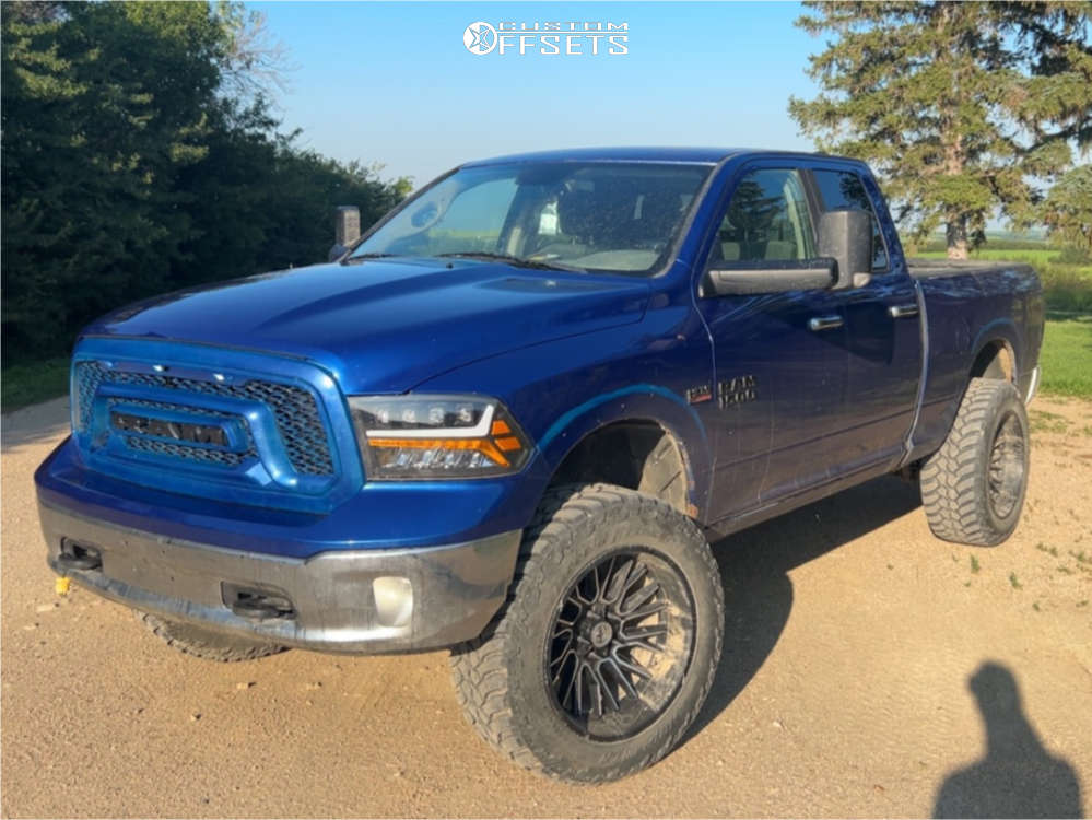 2016 Ram 1500 with 22x12 -44 XF Offroad Xf-230 and 37/12.5R22 AMP Mud ...